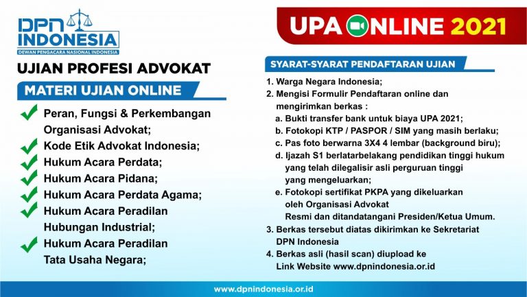 Ujian Profesi Advokat 2021 – DPN INDONESIA